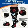 4-Pack Plus Size Compression Socks for Men and Women, 15-20mmhg, Wide ...
