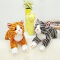 9.8 Inch Grey Striped Peach Cat Stuffed Doll - Walmart.com