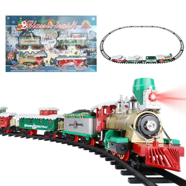 Classic Metal Alloy Toy Train for Kids, Christmas Electric Train Set ...