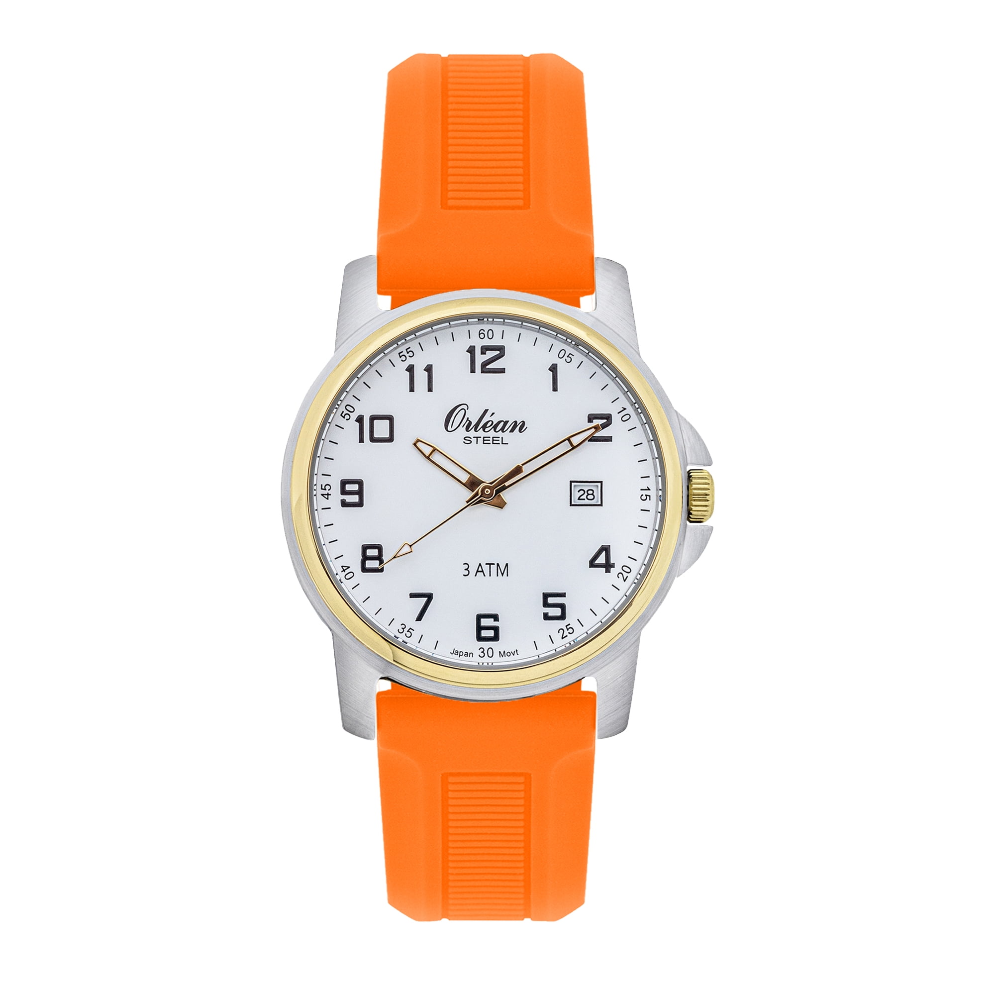 Orlean Mens Easy to Read Watch with Date - 316L Stainless Steel Case ...