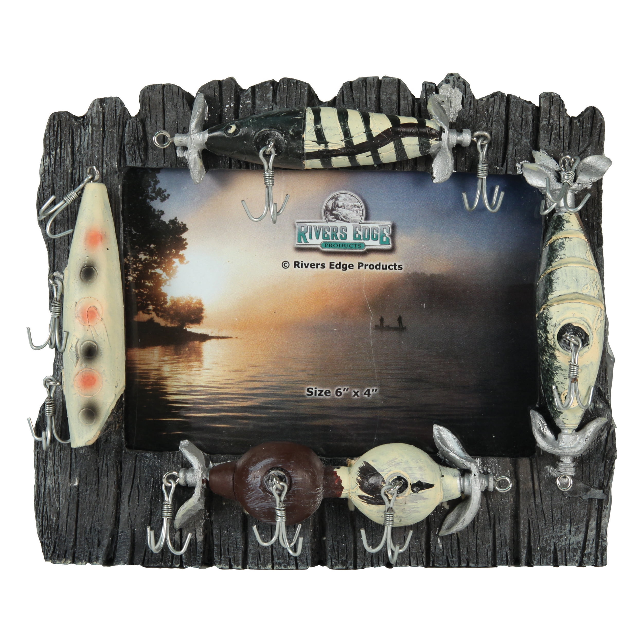 Rivers Edge Products 4" x 6" Lure Picture Frame - Walmart.com