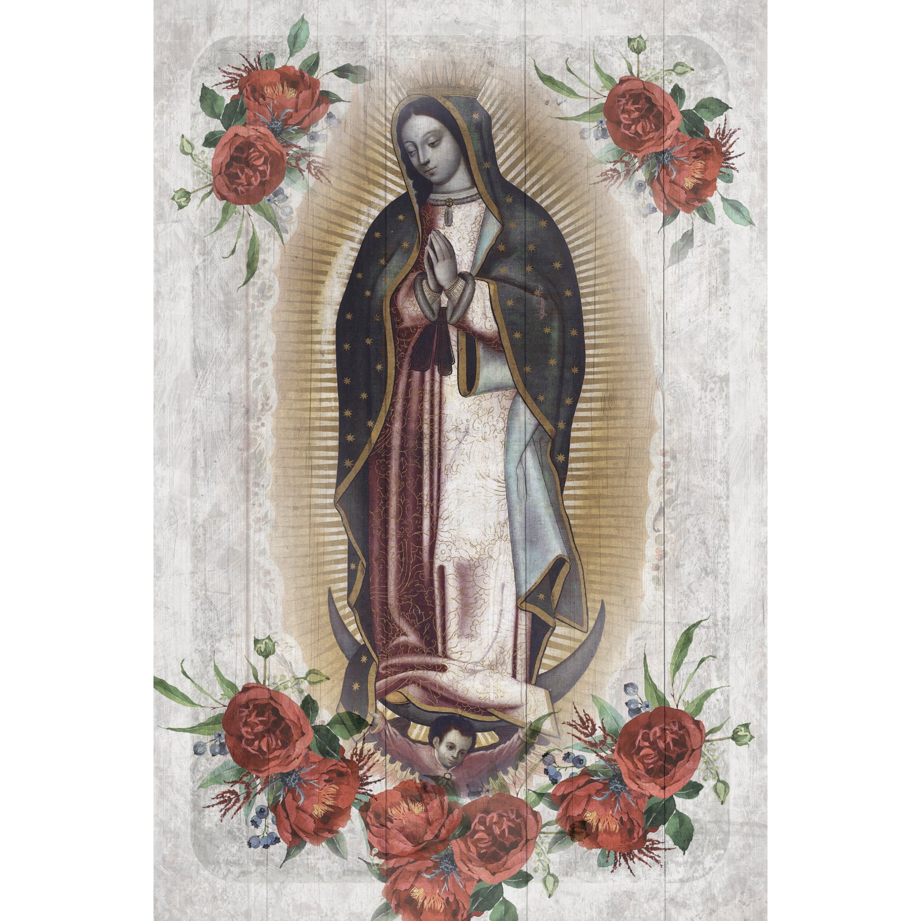 Dexsa The Virgin Of Guadalupe Symbols of Faith Inspirational Wood ...