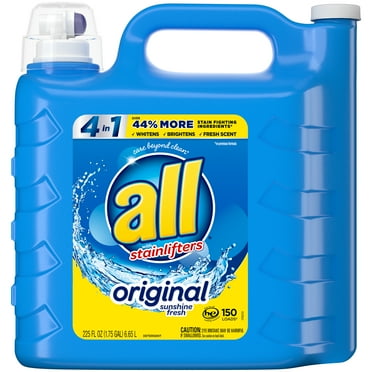all Liquid Laundry Detergent Free Clear for Sensitive Skin, 250 Ounce ...
