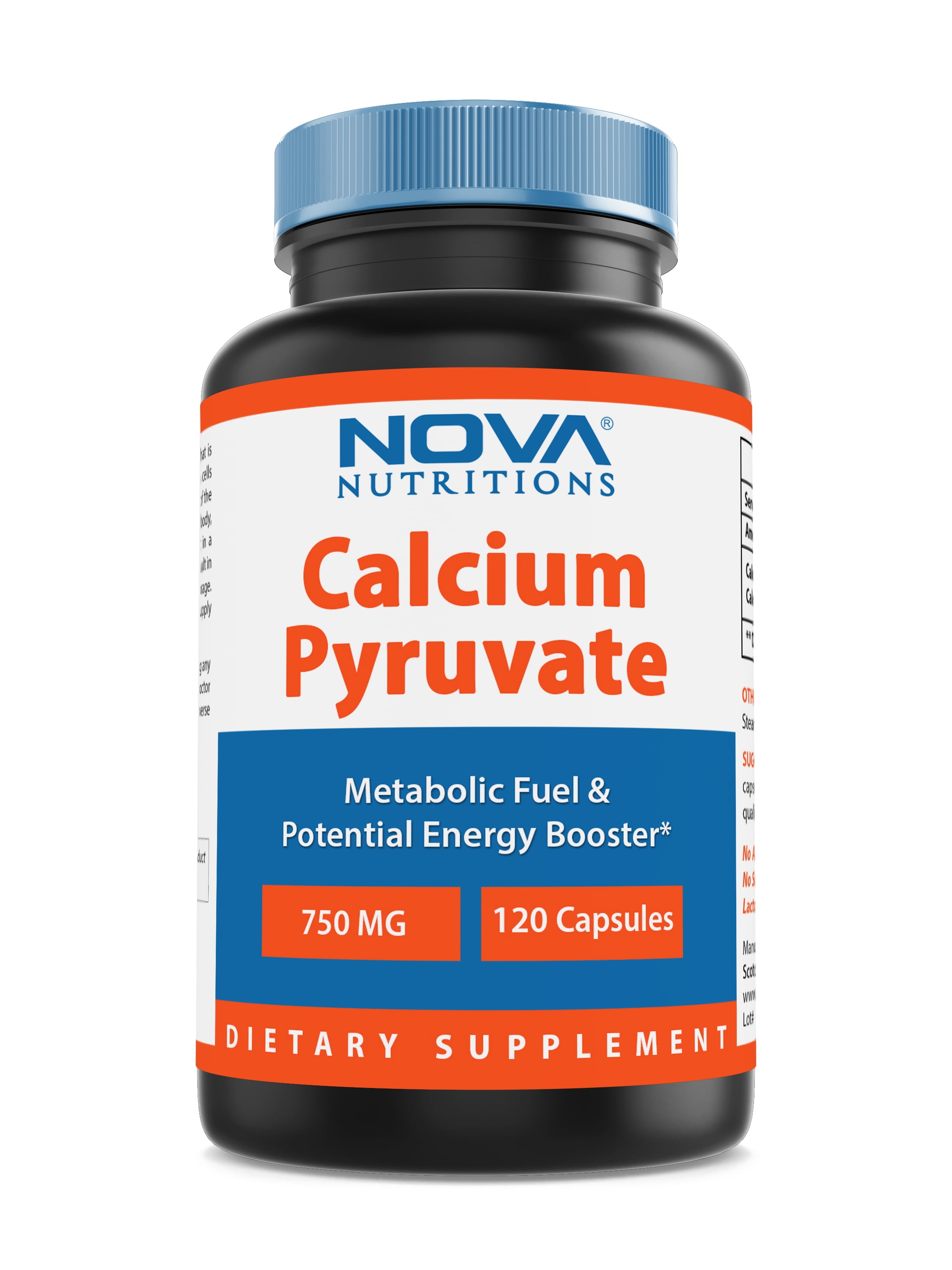 Nova Nutritions Calcium Pyruvate 750 mg 120 Capsules - Fat burner ...