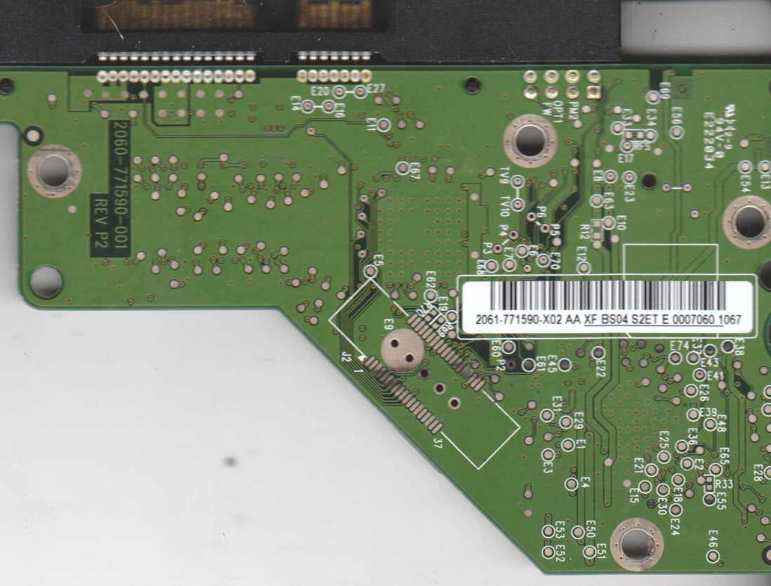 WD2500AVVS-62L2B0, 2061-771590-X02 AA, REV P2, WD SATA 3.5 PCB ...