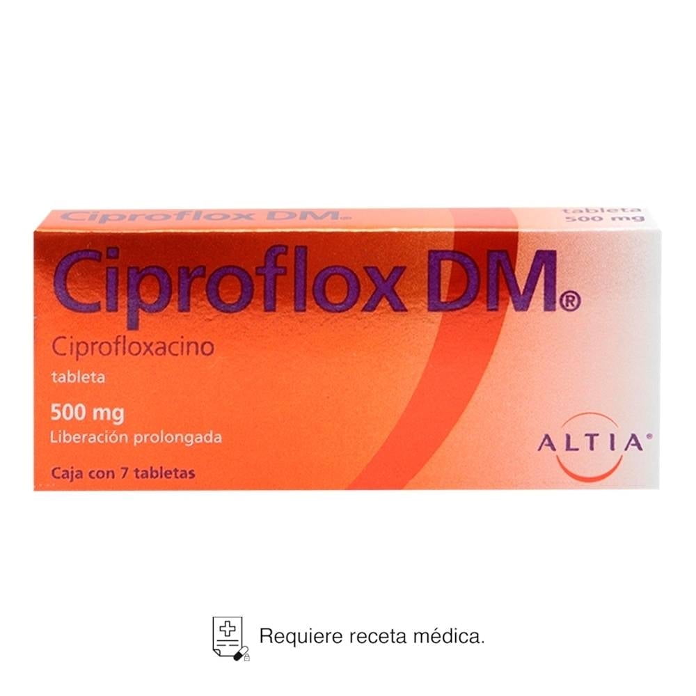 Ciproflox Ciprofloxacino 500 mg 7 tabletas liberación prolongada ...