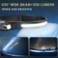 Othemo LED Headlamp 2 Pack Rechargeable, 230° Ultra-Wide Beam Headlight ...