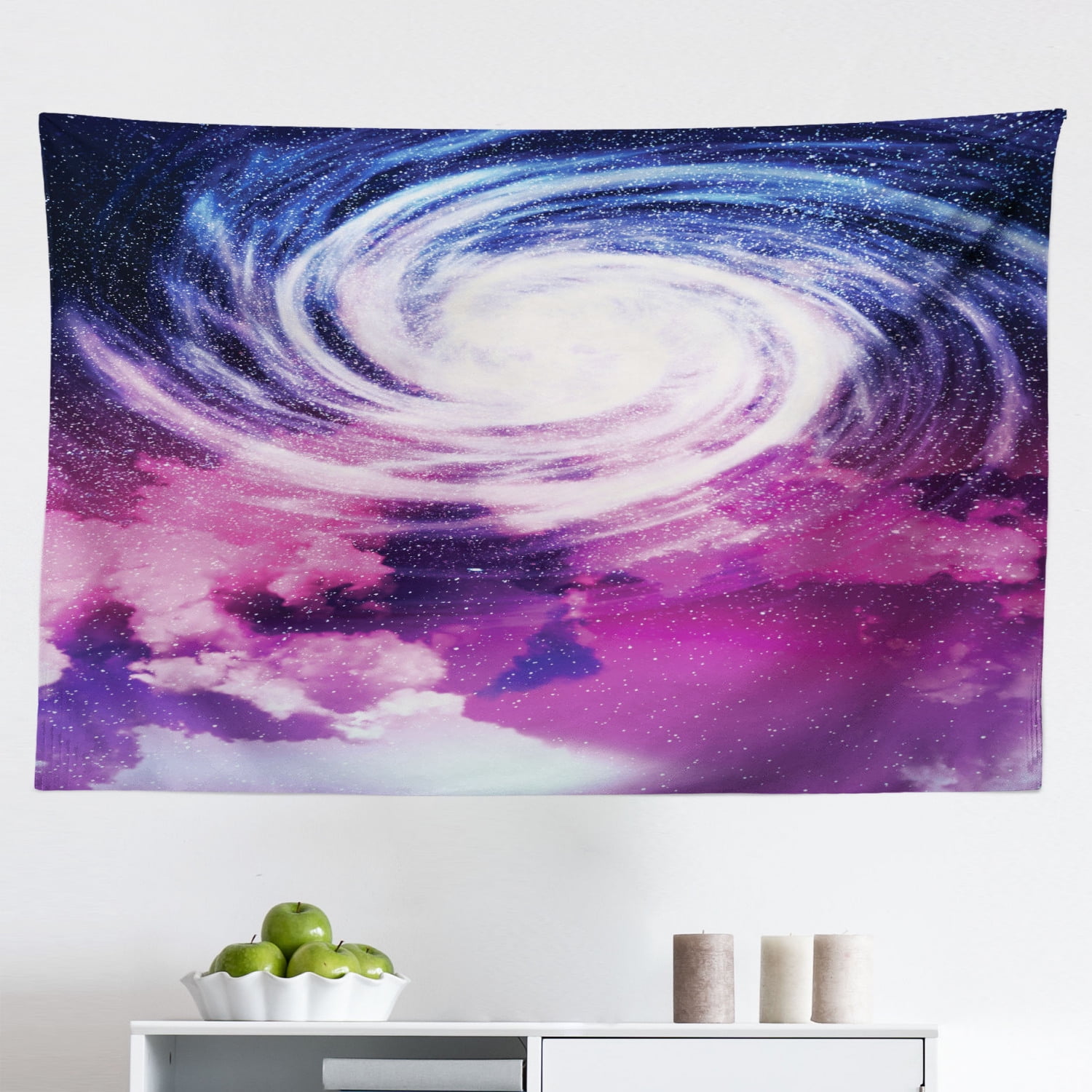 Universe Tapestry, Astronaut in Space Globe Planets Solar System Rocket ...