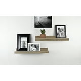 Mainstays Modern 4" x 15" Rustic Floating Shelves (2 Count) - Walmart.com