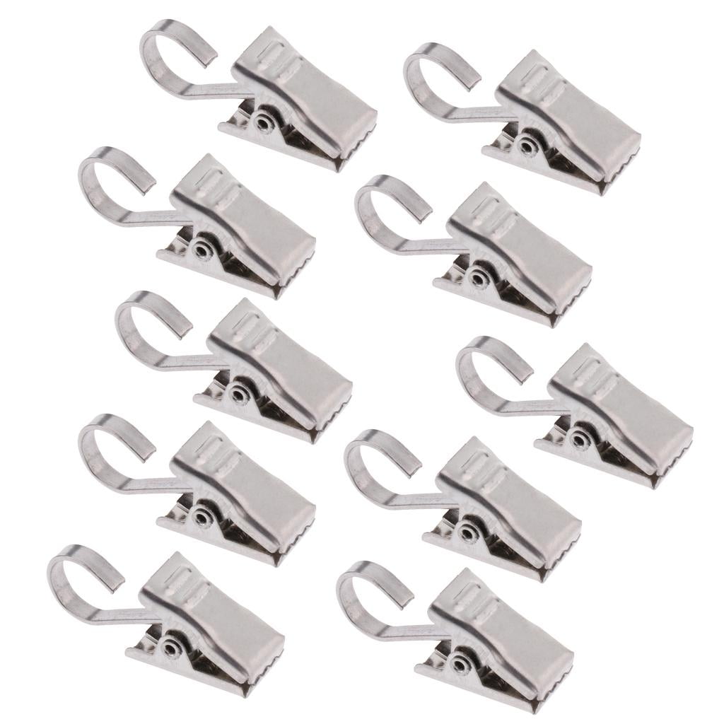 10Pcs Heavy Duty Curtain Clips with Hook Spring Clamps Hanging Clips ...