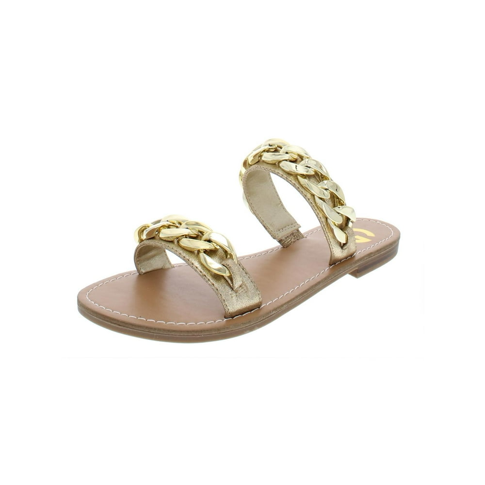G BY GUESS - G by Guess Womens Tunez Faux Leather Slides Flat Sandals ...