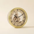 JWQFBC Round Clock Insert Mechanical Gears Clock Face Insert Metal-Look ...