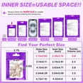 100 PCS Resealable Mylar Bags with Zipper and Frosted Clear Window ...