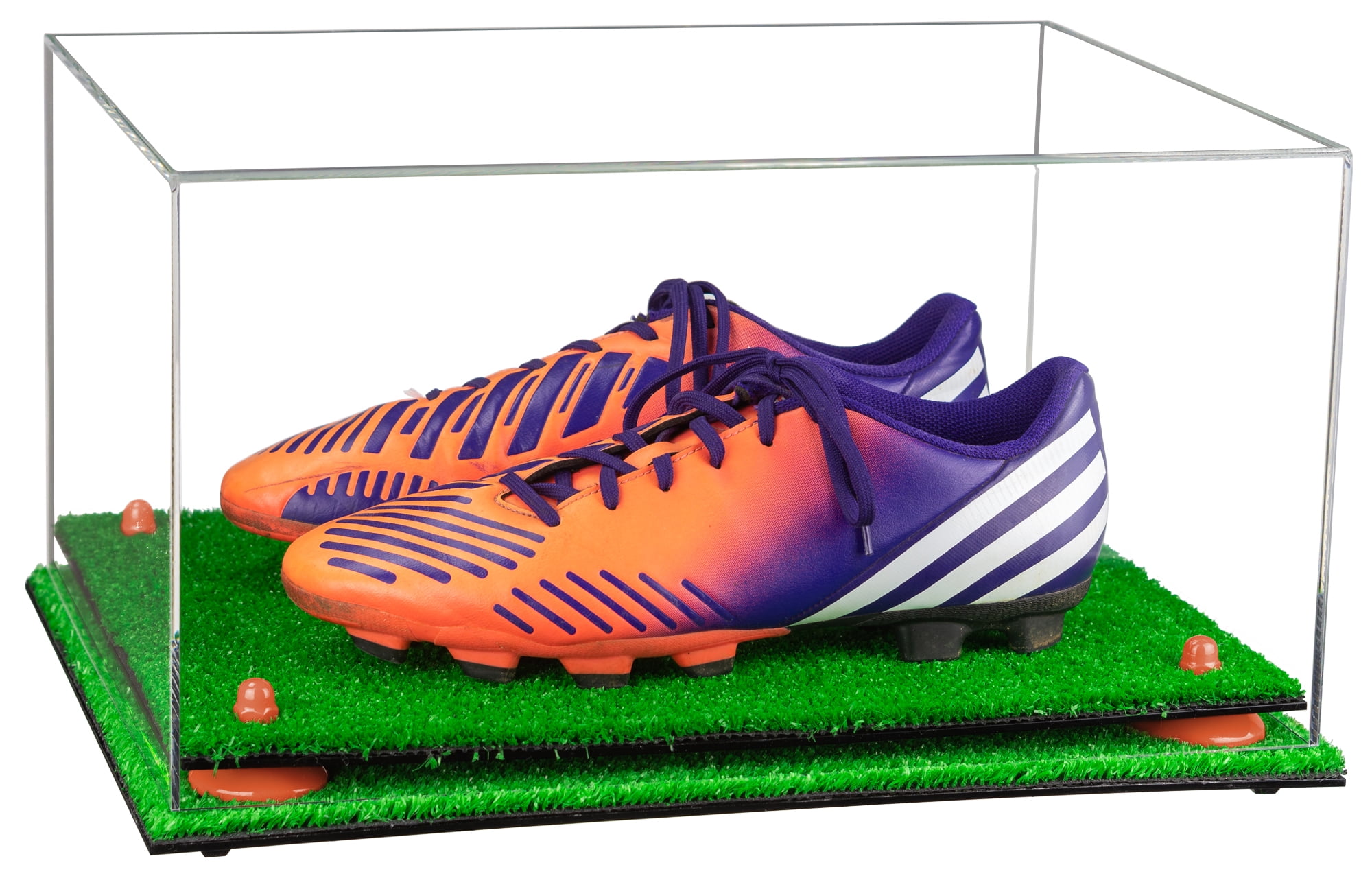 Clear Acrylic Shoe Pair Display Case for Soccer Cleats Football Cleats ...