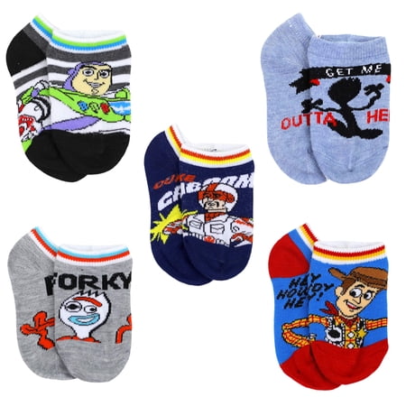 Disney Boy's Toy Story 5 Pack Character Socks, Sock Size 2T-4T ...