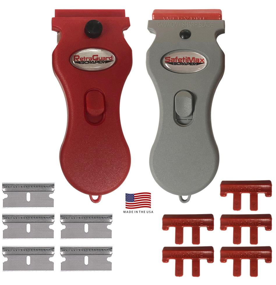 RetraGuard Razor Scraper + SafetiMax Plastic Blade Safety Scrapers ...