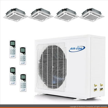 Air-Con Mini Split AC Heat Pump Ductless Multi 4 Zone 9000 9000 9000 ...