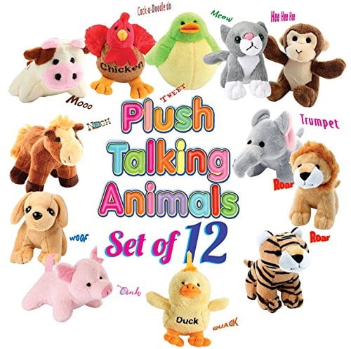 12 Plush Talking Animal Sound Toys by Animal House | Baby Gift & Party ...