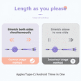 Firsting 3 in 1 Fast Charging Cable Retractable Charger Cord USB Type C ...