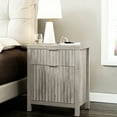 OAKHAM Oxford 2 Drawer Nightstand with Charging Station Set of 2, End ...