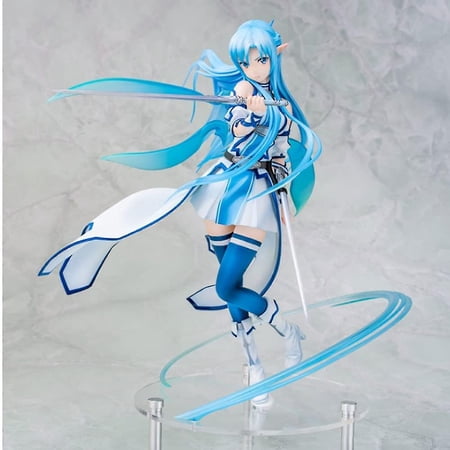23cm Sword Art Online Asuna Water Elf Computer Pvc Anime Action Figure ...