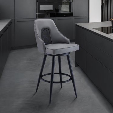 Quinn Counter Stool in Matte Black Finish - Walmart.com