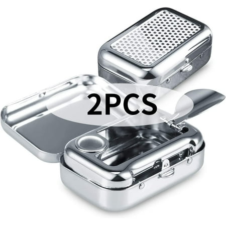 HEIBIN Portable Ashtray, 2 Pieces Travel Ashtray with Lid, Smell Proof ...