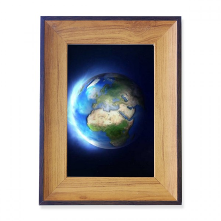 Blue White Planet Earth Photo Frame Exhibition Display Art Desktop ...