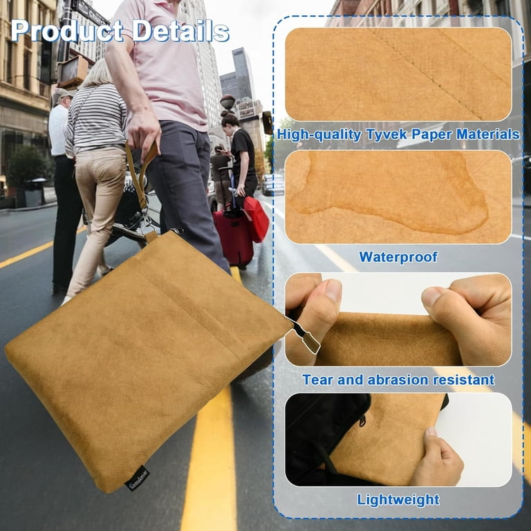 Book Sleeves with Zipper, Travel Book Waterproof Protector Pouch for ...