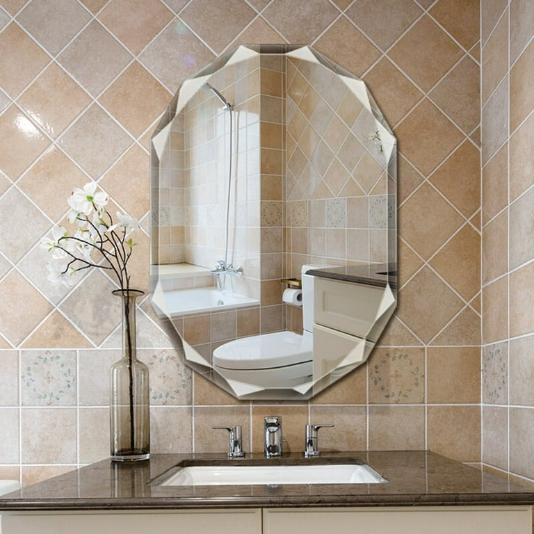 ELLOALLO Single Beveled Edge Bathroom Wall Vanity Mirror 24x36 Walmart