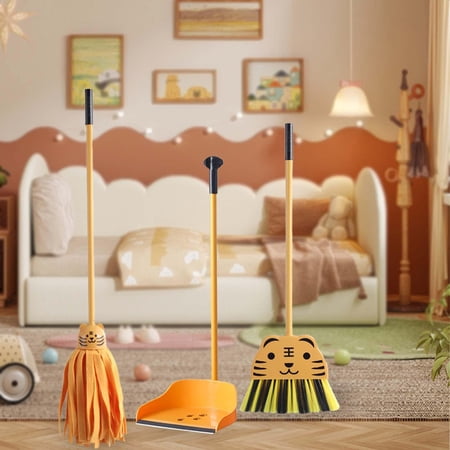 Mini Broom with Dustpan for Kids Preschool Early Learning Kids Cleaning ...