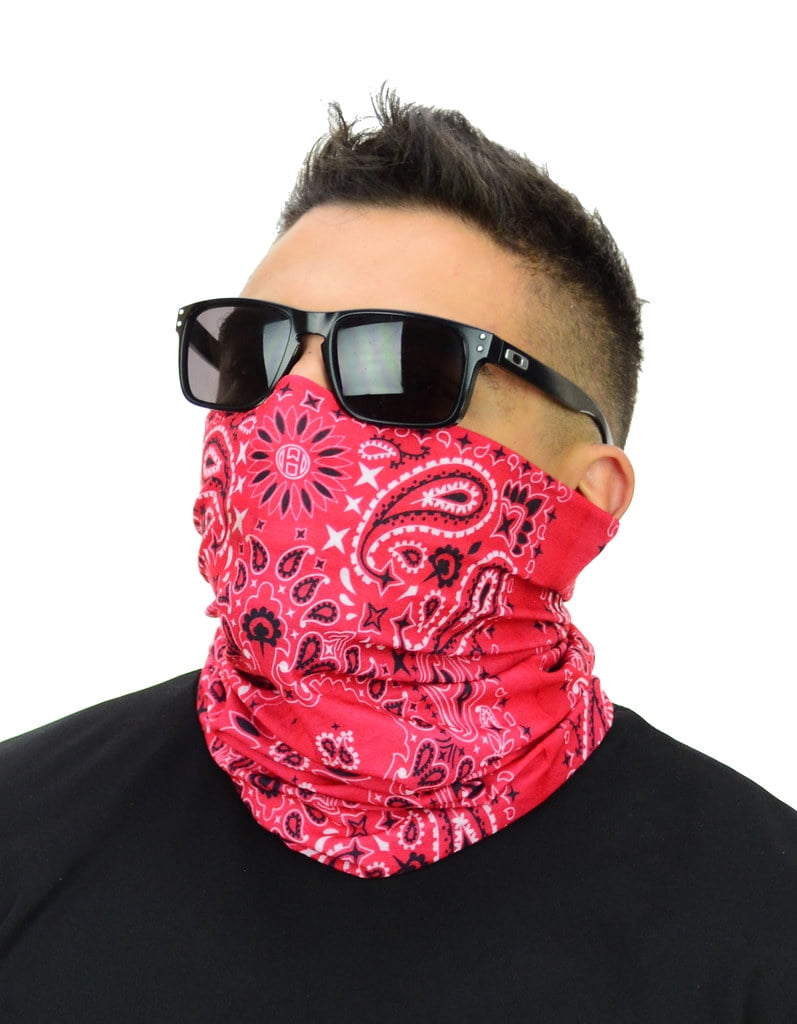 Multi Functional Tube Bandana | Classic Paisley Bandana Pattern - 10PK ...