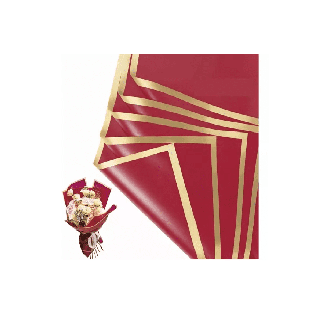 40 Hoja Papel Celofán Coreano Para Ramos Y Arreglos Florales | Bodega ...