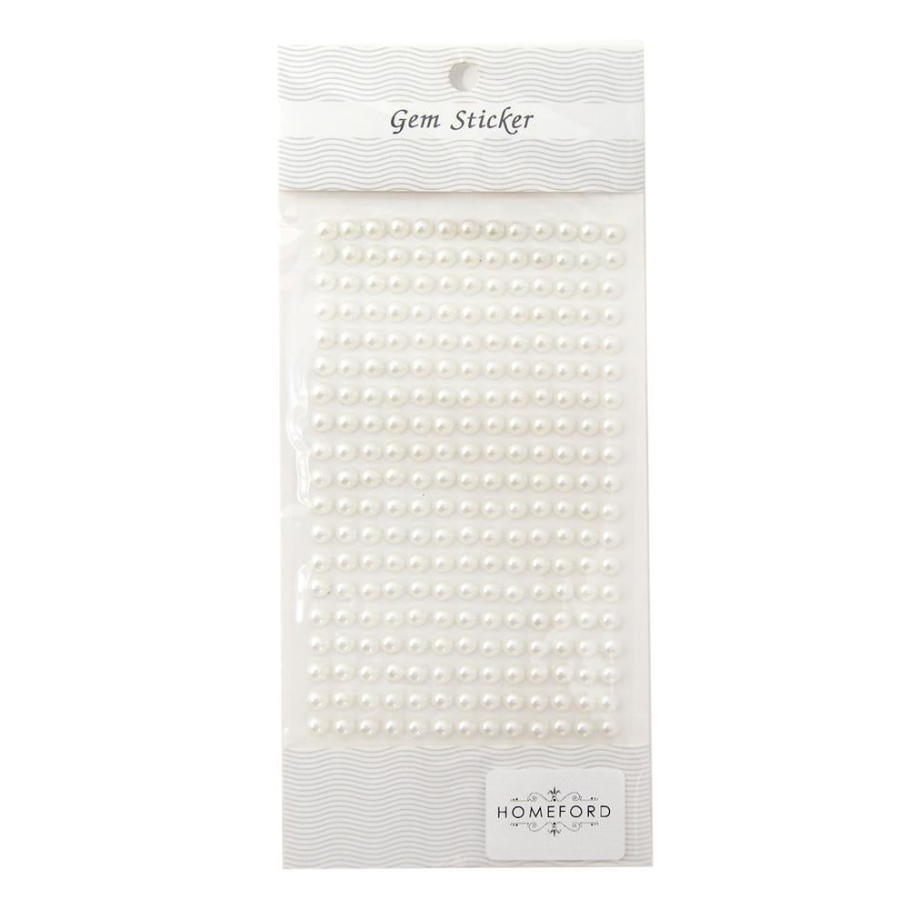 Round Adhesive Flat Back Pearl Stickers, Ivory, 6mm - Walmart.com