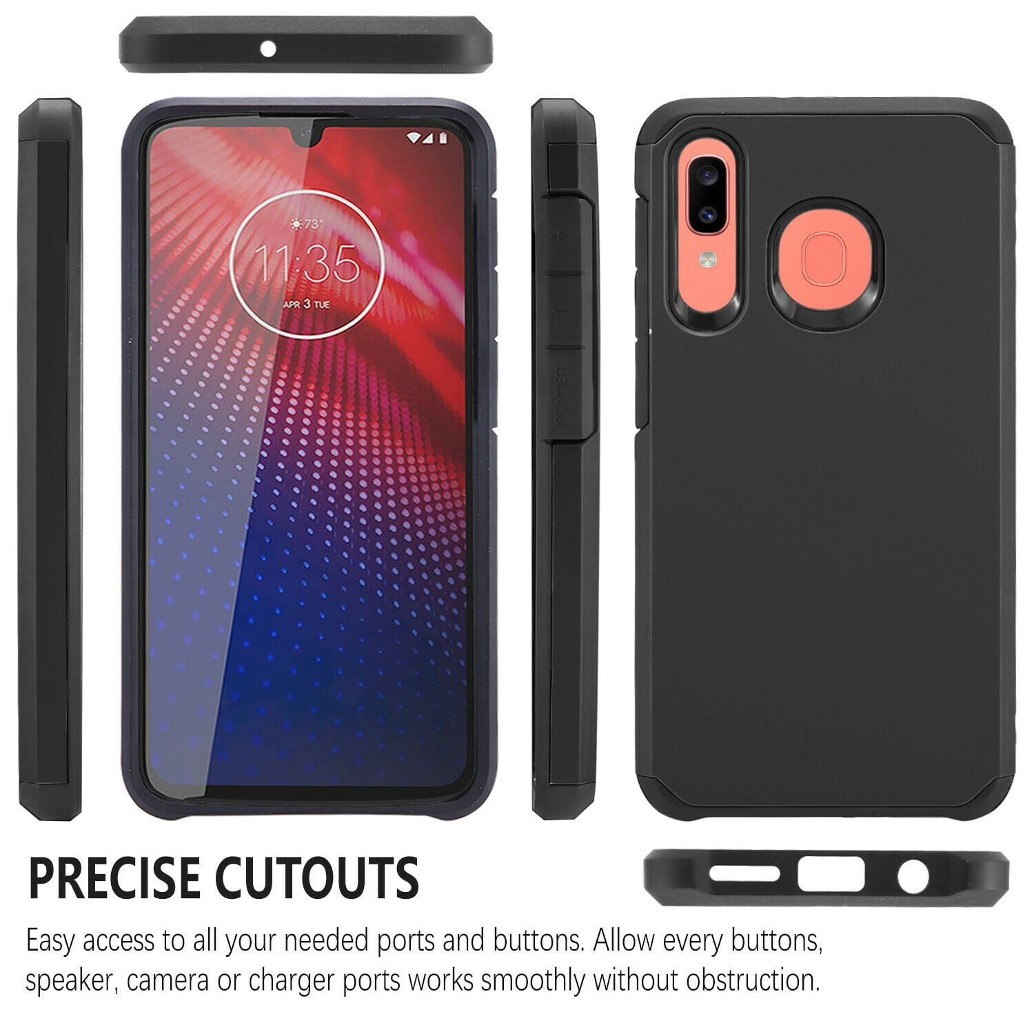 Samsung Galaxy A50 Case, STARSHOP Drop Protection Dual Layers Phone ...