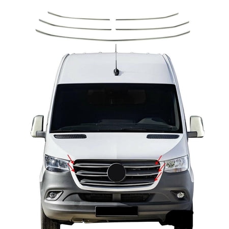 Fits Mercedes Sprinter 2019-2022 Chrome Front Grill Trim Brushed ...
