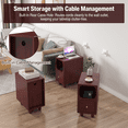 Solid Wood Nightstand, Modern Bedside Table with Open Shelf & Storage ...