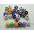 U8MO 100pcs Acrylic Sparkling Various Style Sport Ball Round Beads 12mm ...