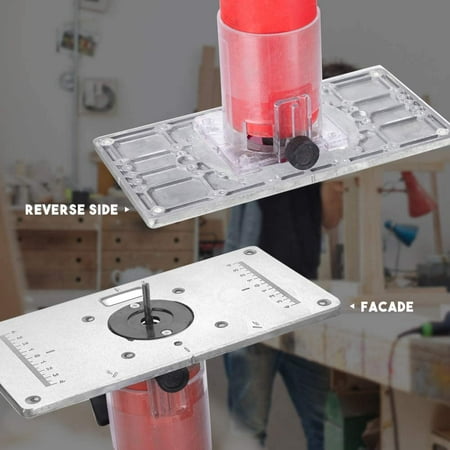 Trimmer Flip Board with 4 Black Ring Router Table Insert Plate ...