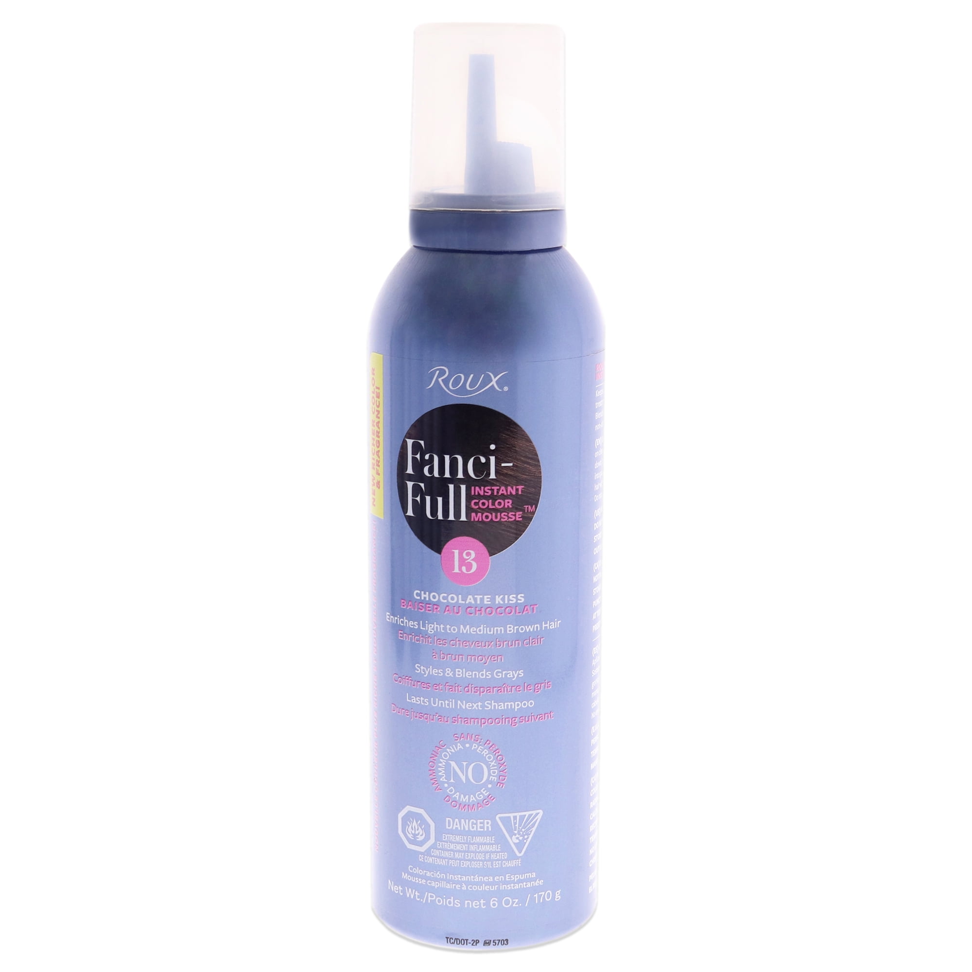 Roux Fanci-Full Color Styling Mousse, #13 Chocolate Kiss, 6 oz ...
