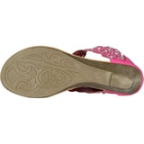 Luo Luo Womens Wedge Heel Sandals Fuschia Rhinestone Embellished Thongs ...
