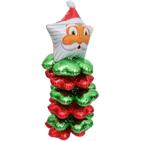 Christmas Santa Balloon Column Holiday Balloon Tower Large Balloon Arch ...