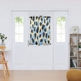 Blue Yellow Background Pattern Door Curtain Sheer Privacy Light ...