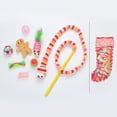 Cats Toy Christmas Stocking Shape Set Plush Gift for Pet with Mouse Toy ...