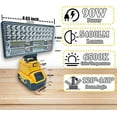 Cordless LED Work Light for 20V Battery，90W 5400LM Wide Beam Flood ...