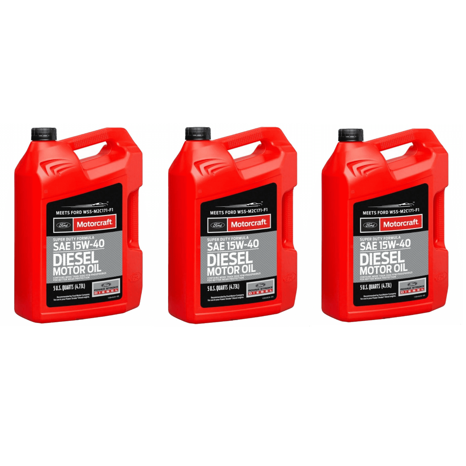 15 Quarts Diesel Engine Oil FORD MOTORCRAFT Super Duty SAE 15W-40 MPN # ...