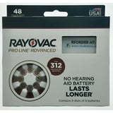 Rayovac Proline Advanced Mercury-Free Hearing Aid Batteries, Box - 48 ...