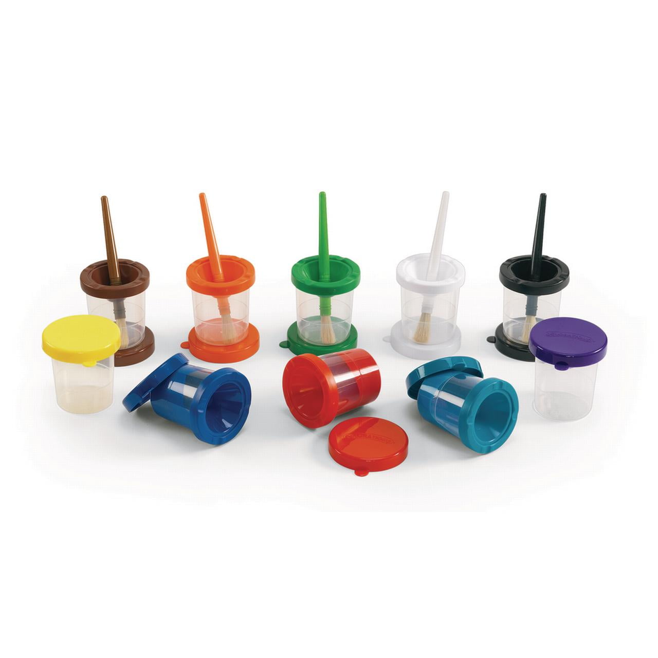 Colorations Air-Tight, No-Mess Paint Cups for Kids Paints, Set of 10 ...