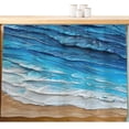 Blue Coastal Beach Small Cabinet Curtains 10.8"W x 13.4"L, Summer ...