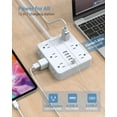 Surge Protector Power Strip 15 Ft Extension Cord, 12 Widely Spaced ...